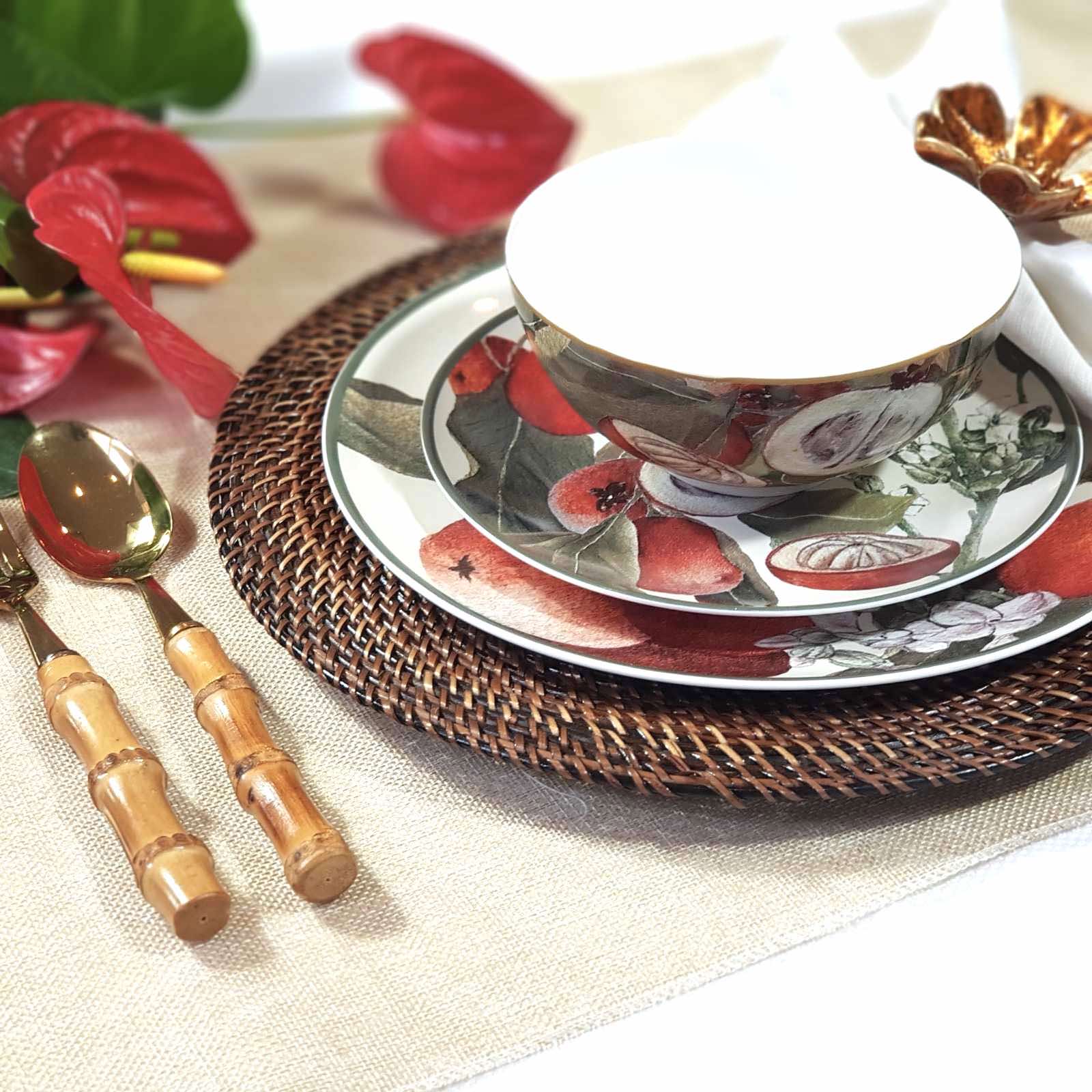 Mabolo Dinner and Salad Plates with Bowls Set – CASAJUAN FINE FILIPINO ...